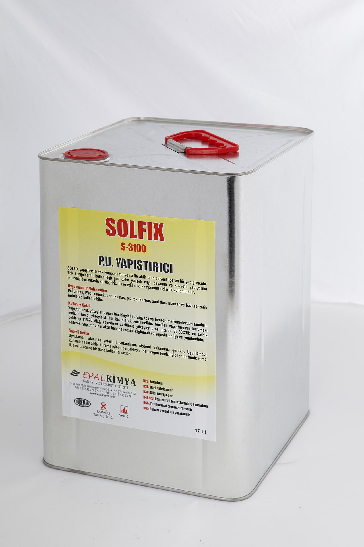 SOLFIX 3100 SOLVENT BAZLI YAPIŞTIRICI 17 LT TENEKE – Epal Kimya